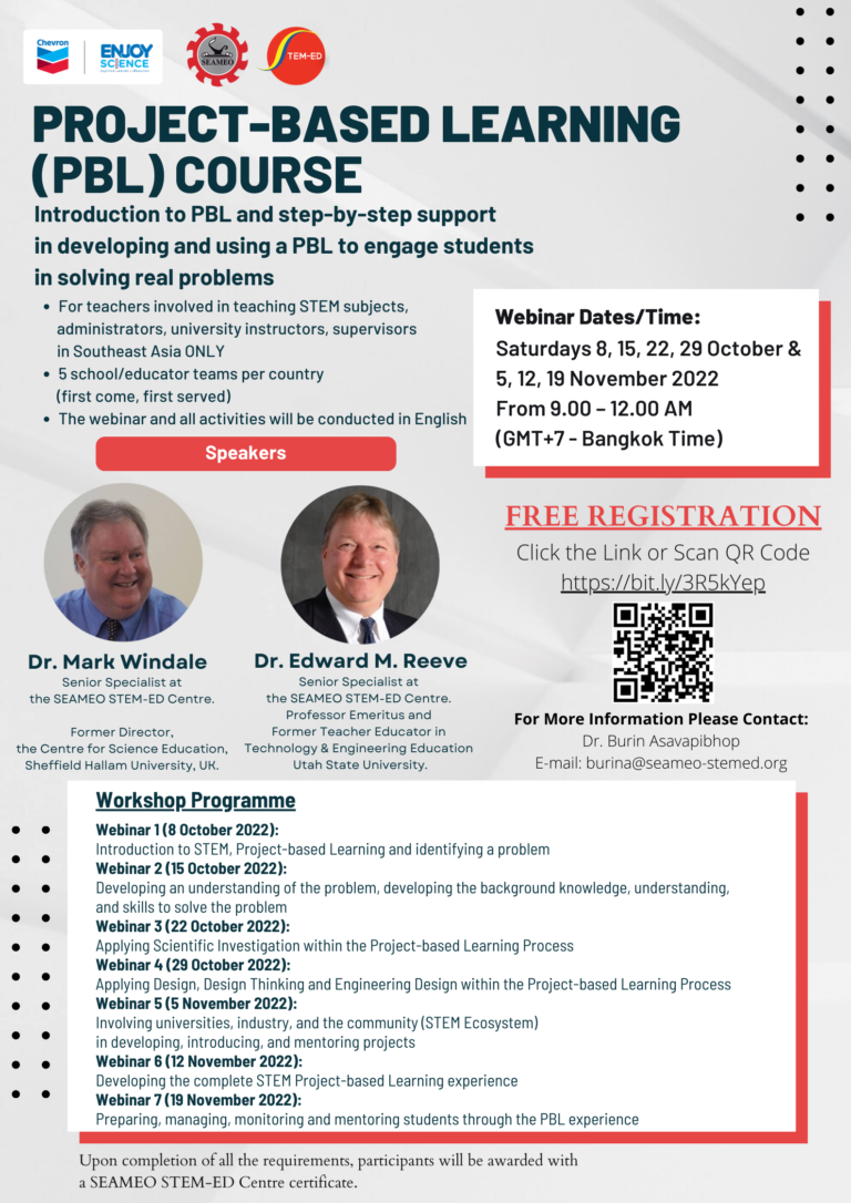 Project-based Learning (PBL) Course – SEAMEO STEM-ED